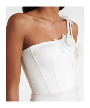 David Koma Floral-applique Bustier Dress