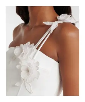 David Koma Floral-applique Bustier Dress