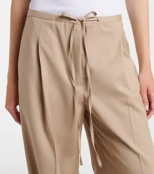 RÓHE Pleated Virgin Wool Wide-leg Pants