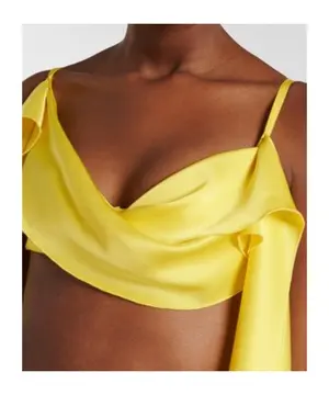 David Koma Draped Satin Top And Skirt Set