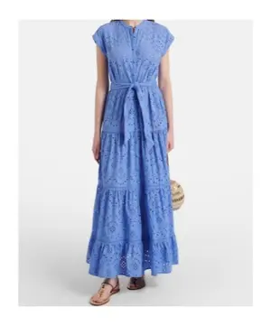 Poupette St Barth Kora Cotton Eyelet Shirt Dress