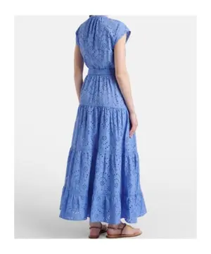 Poupette St Barth Kora Cotton Eyelet Shirt Dress