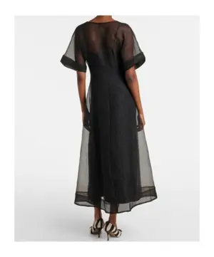 Staud Elle Organza Midi Dress