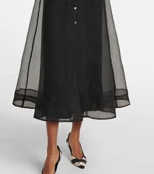 Staud Elle Organza Midi Dress