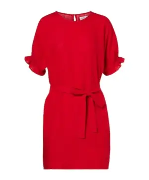 Velvet By Graham & Spencer Vivian Belted Linen Minidress - Red