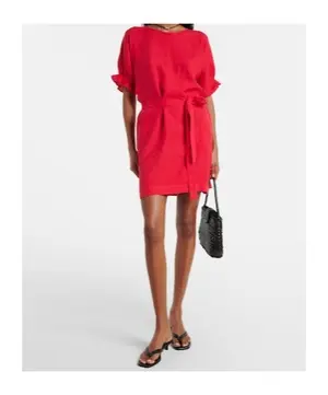 Velvet By Graham & Spencer Vivian Belted Linen Mini Dress
