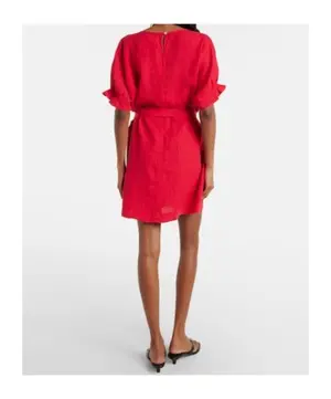 Velvet By Graham & Spencer Vivian Belted Linen Mini Dress