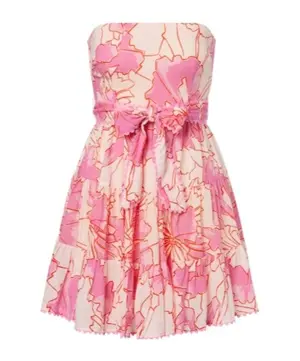 Poupette St Barth Christine Printed Cotton Minidress - Pink