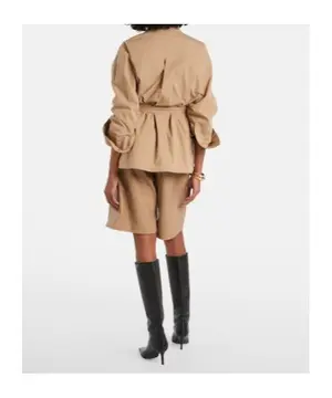 YVES SALOMON Leather Bermuda Shorts