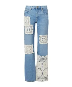 Alanui Islands Diary Straight Jeans - Blue