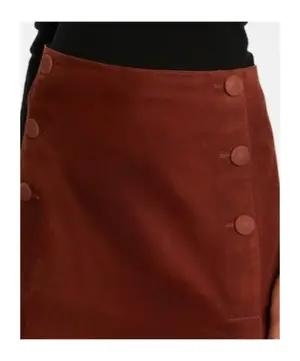 YVES SALOMON Suede Miniskirt