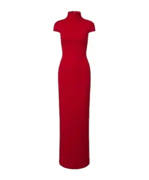 Solace London Lang Crepe Maxi Dress - Red