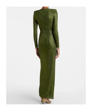 SELF-PORTRAIT Embellished Chain Detail Jersey Gown
