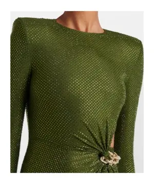 SELF-PORTRAIT Embellished Chain Detail Jersey Gown