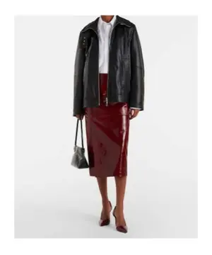 Sportmax Leather Pencil Skirt