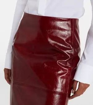 Sportmax Leather Pencil Skirt
