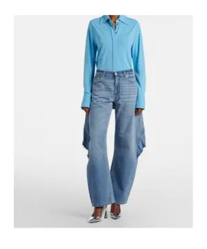 Stella McCartney Paneled Barrel-leg Jeans