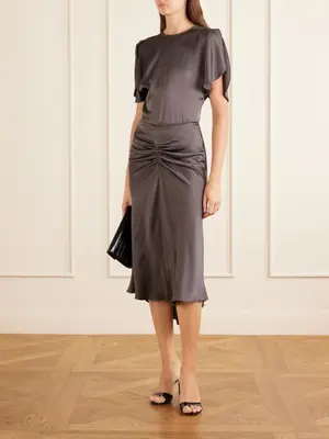 Victoria Beckham Bella's Draped Satin Shirt