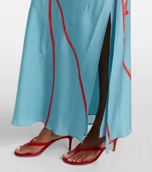 SIR. Amelie Floral Silk Crepe De Chine Maxi Dress