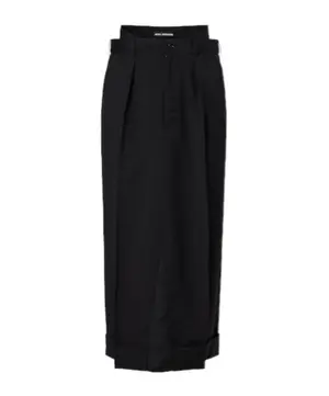 Junya Watanabe Pleated Midi Skirt - Black