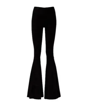 Stouls Cherilyn Suede Flared Pants - Black