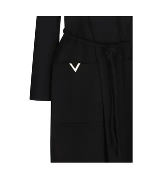 Valentino Garavani Logo Plaque Ties Coat