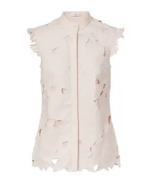 Erdem Embroidered Floral Cotton-blend Top - Pink