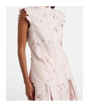 Erdem Embroidered Floral Cotton-blend Top