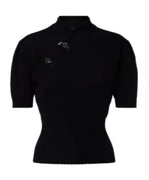 Simone Rocha Embellished Cashmere Sweater - Black