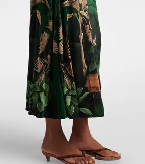 Johanna Ortiz Printed Jersey Midi Dress