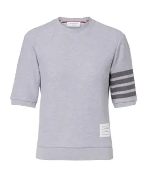 Thom Browne 4-bar Cotton Jersey T-shirt - Gray