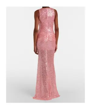 David Koma Sequined Draped Gown