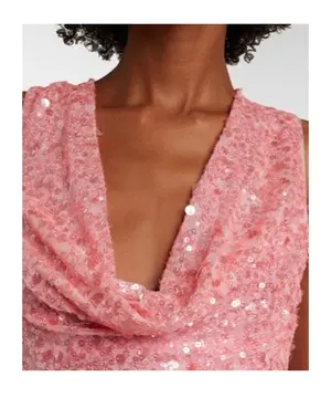 David Koma Sequined Draped Gown