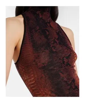 JEAN PAUL GAULTIER Snake-print Backless Dress