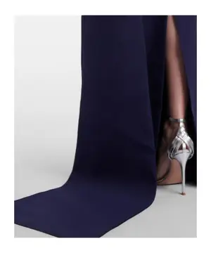 SAFIYAA LONDON Giorgia Off-shoulder Crepe Gown