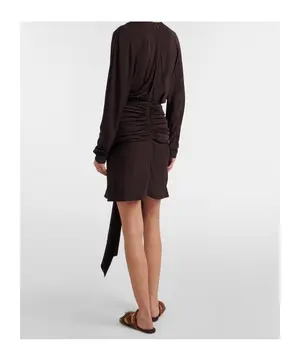 Christopher Esber Stone Pin Draped Jersey Mini Dress