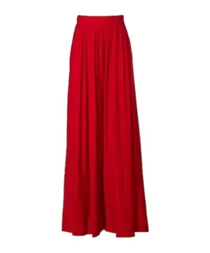 Ralph Lauren Vanessa Pleated Palazzo Pants - Red