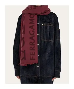 FERRAGAMO Gancini Jacquard Scarf