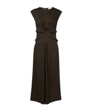 Proenza Schouler White Label Miranda Linen-blend Midi Dress - Black