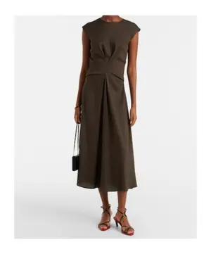 Proenza Schouler White Label Linen-blend A-line Midi Dress