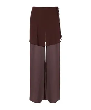 Christopher Esber Sheer Silk Wide-leg Pants