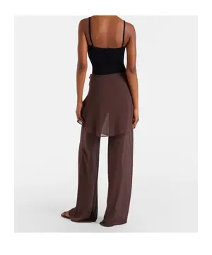 Christopher Esber Sheer Silk Wide-leg Pants