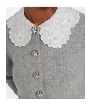 SELF-PORTRAIT Embellished Lace-trimmed Cardigan