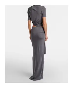 Christopher Esber Orica Embellished Jersey Maxi Skirt