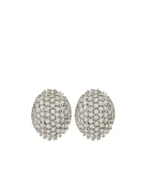 JENNIFER BEHR Tinsel Crystal-embellished Earrings - Gray