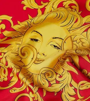 Versace Printed Silk Twill Scarf