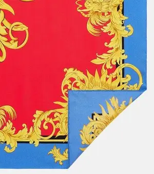 Versace Printed Silk Twill Scarf