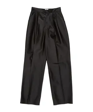 Bottega Veneta Shiny Wide-leg Leather Pants - Black
