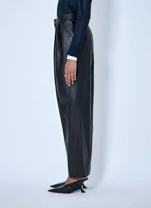 Bottega Veneta Shiny Wide-leg Leather Pants