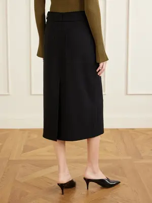 Proenza Schouler Carine Belted Midi Skirt